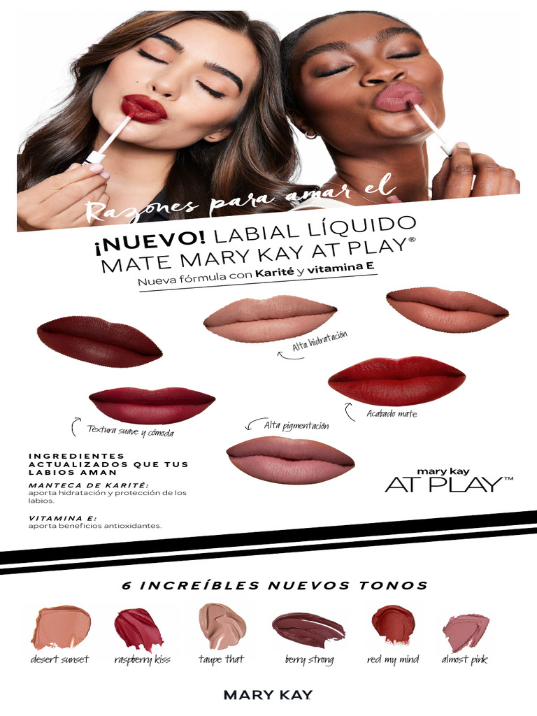 Tarjeton Labial Liquido Mate Mary Kay at Play | PDF