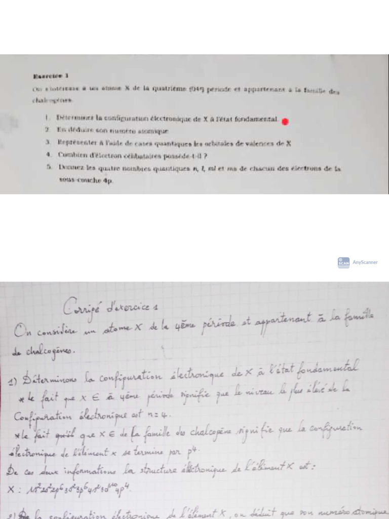 Atomistique Proposition de Corrigé 1 | PDF