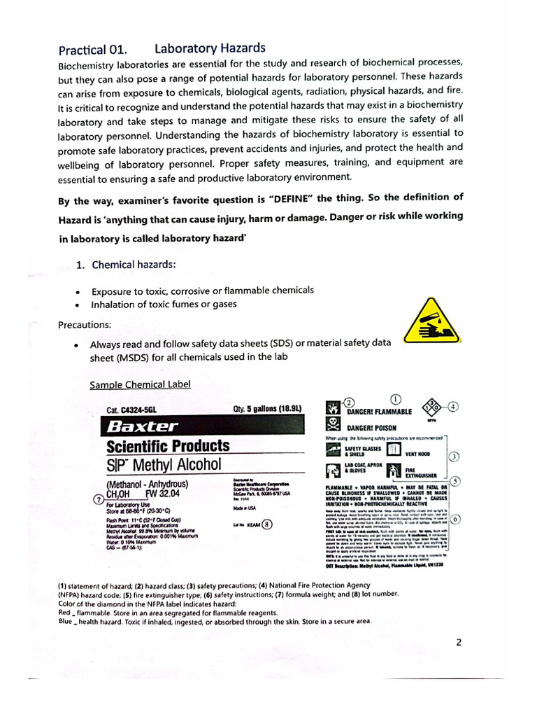 Lab Hazards | PDF
