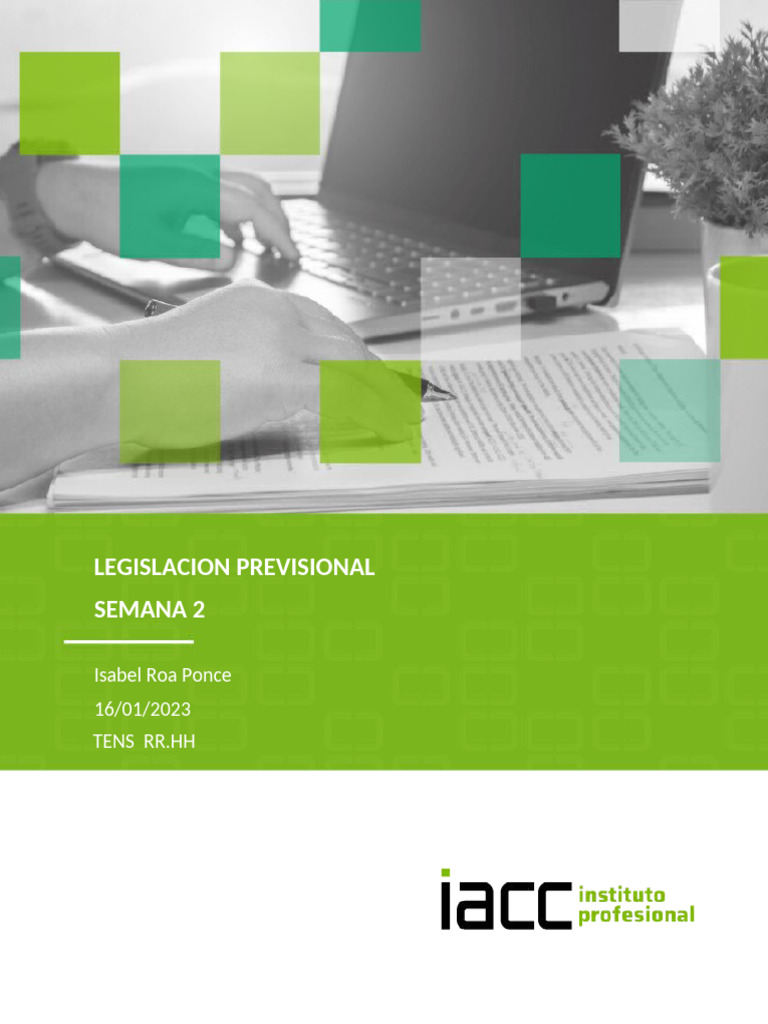 Legislacion Previcional Semana 2 - Isabel Roa | PDF | Pensión