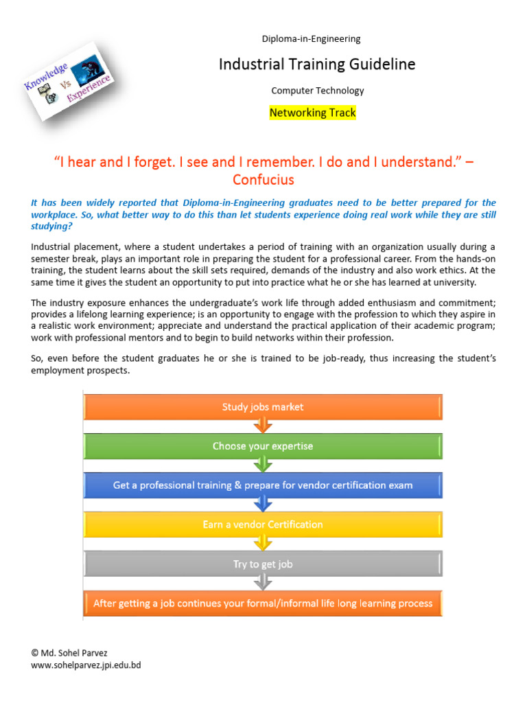 Industrial Training Guideline | PDF | Computer Network | Computer Science