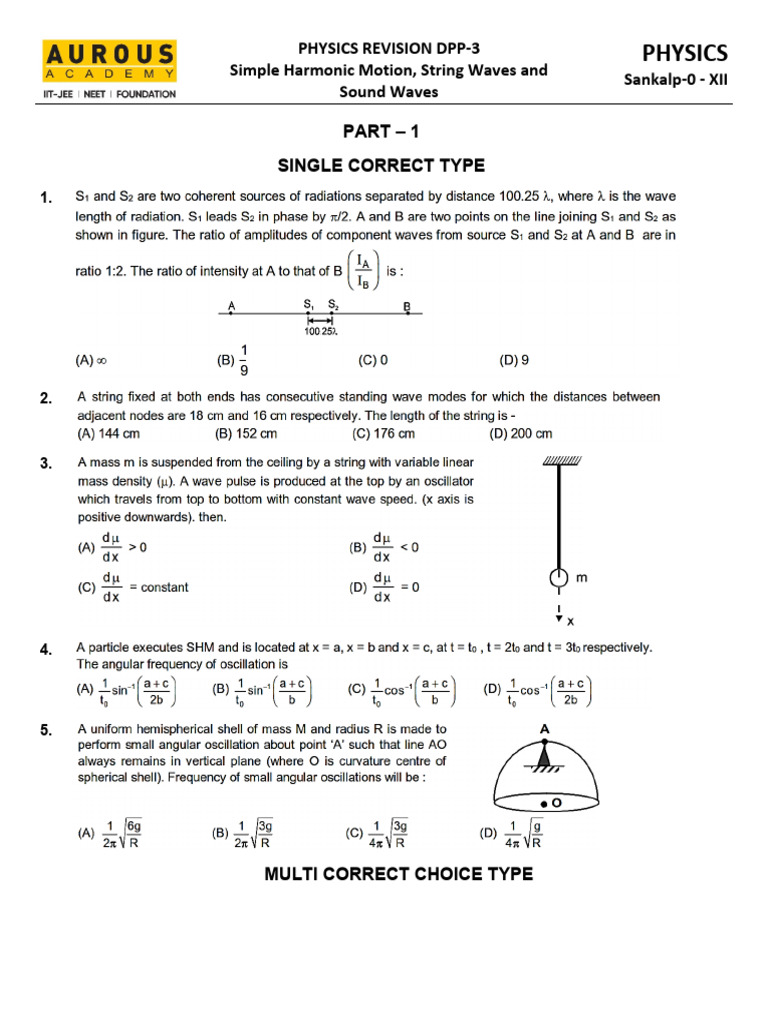 Physics Revision DPP-3 New | PDF