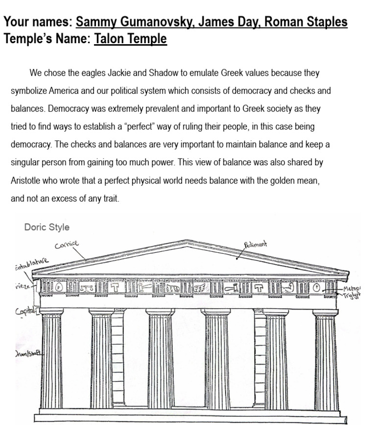 Greek Values in Talon Temple Design | PDF