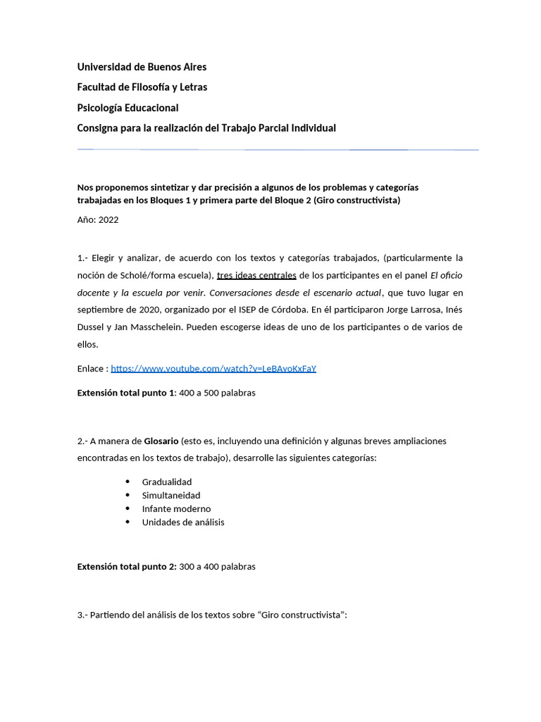 UBA Consigna TP 1 2022 27agosto 11 45 Hs | PDF | Aprendizaje