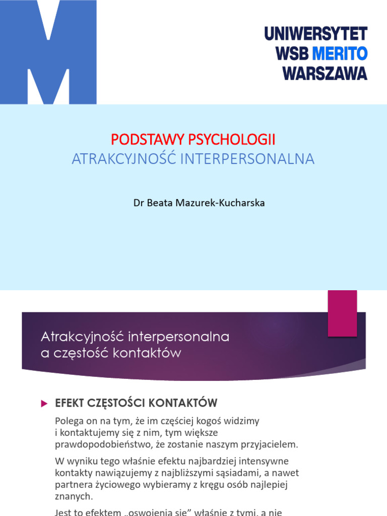 BMK Atrakcyjność Interpersonalna | PDF