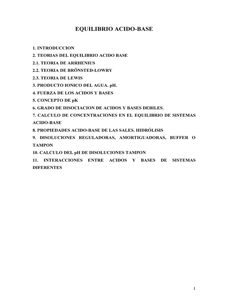 4 Equilibrio Acido Base2 Reduc | PDF | Constante de disociación ácida | Ácido