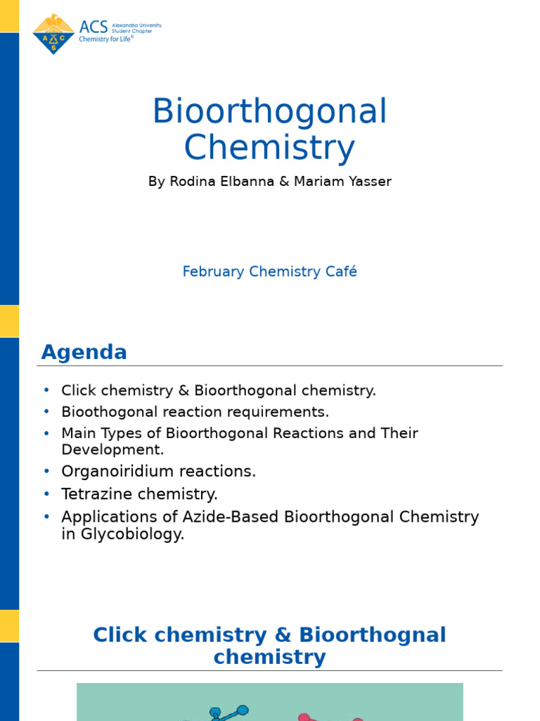 Bioorthogonal Chemistry | PDF | Life Sciences | Biotechnology