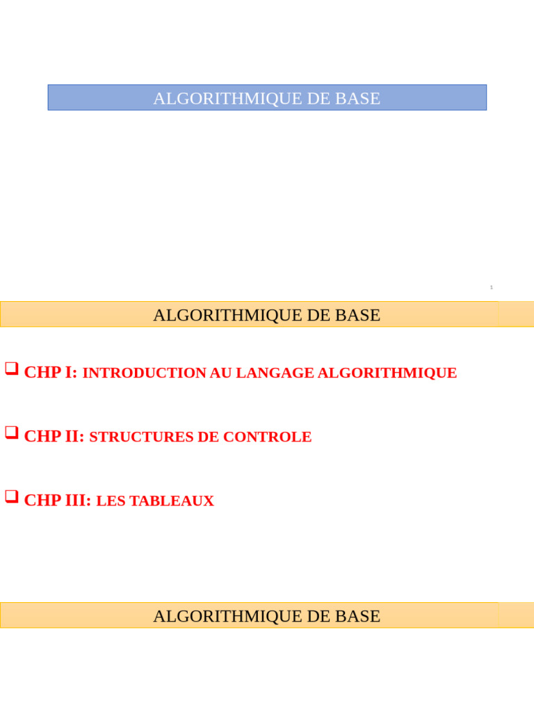 chapitre 2 les structures de controle | PDF | Structure de contrôle | Informatique théorique