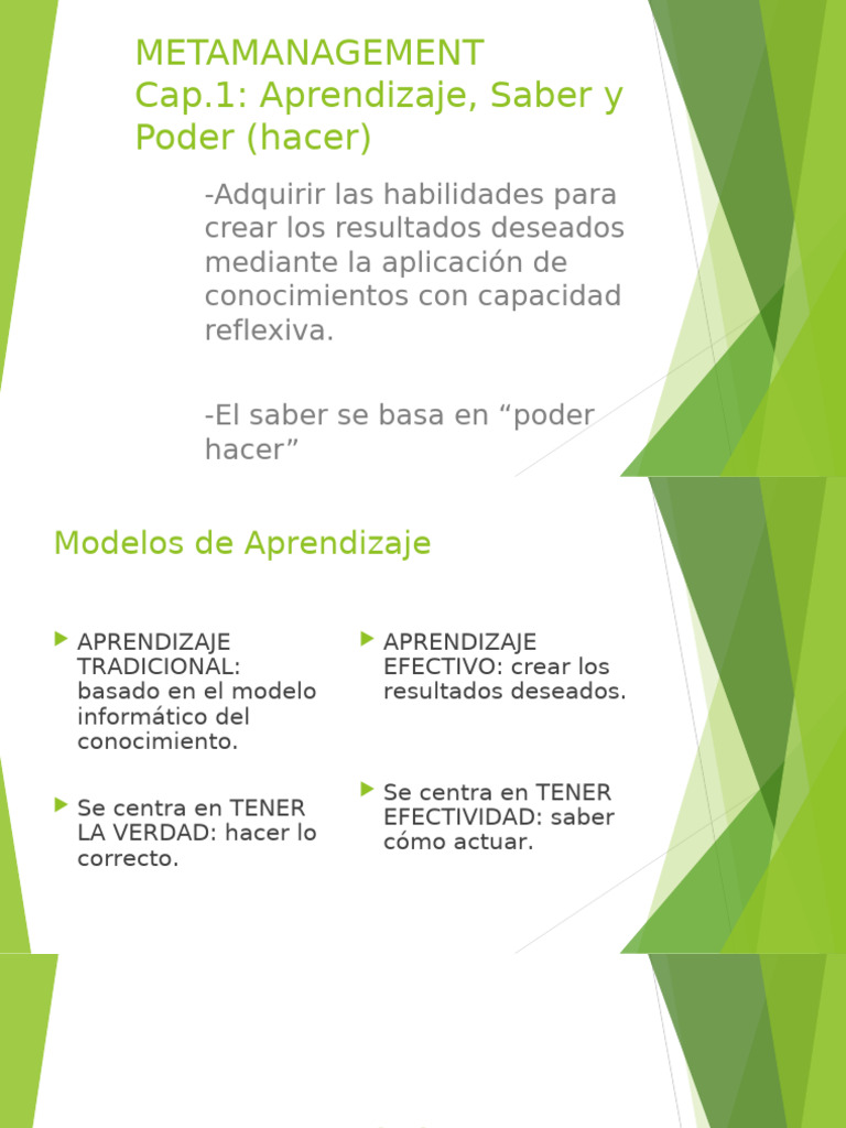 Cap.1-Aprendizaje Saber y Poder | PDF | Aprendizaje