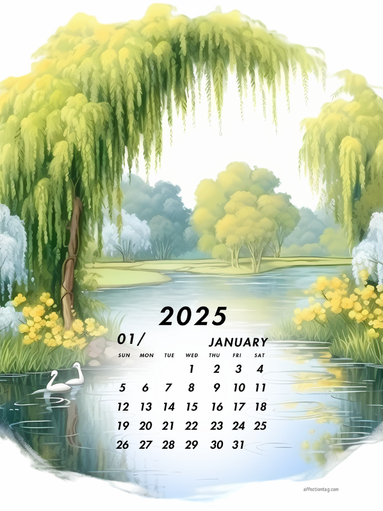 2025 Pond Calendar Potrait | PDF