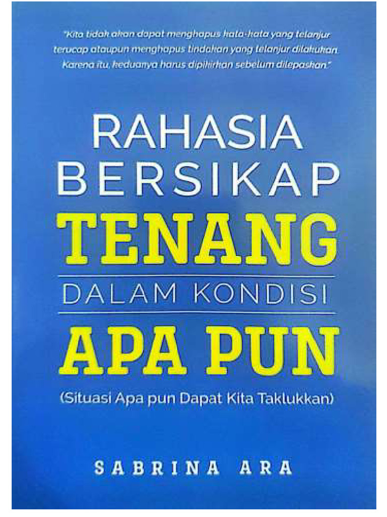 Rahasuai Bersikap Tenang Dalam Kondisi Apa Pun | PDF
