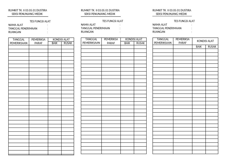 7. FORM TES ALAT | PDF