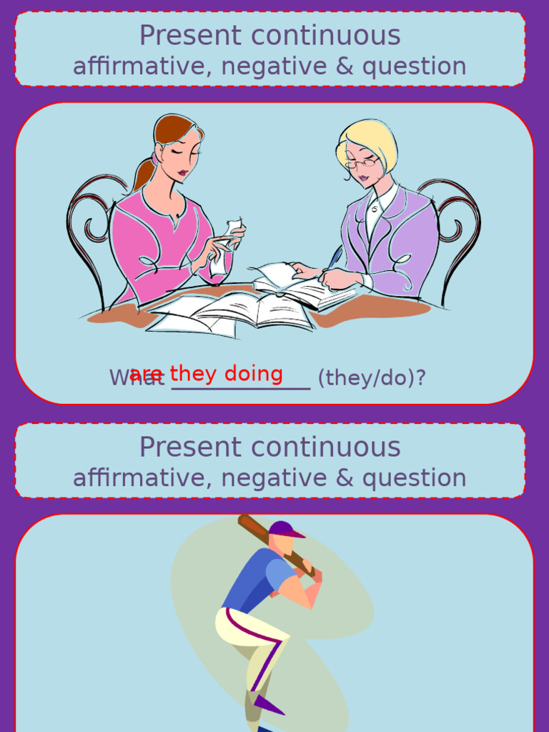 Present Continuous Fun Activities Games 23772 | PDF