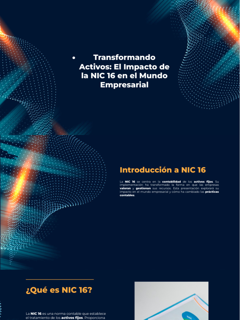 Transformando Activos El Impacto de La Nic 16 en El Mundo Empresarial | PDF | Depreciación ...