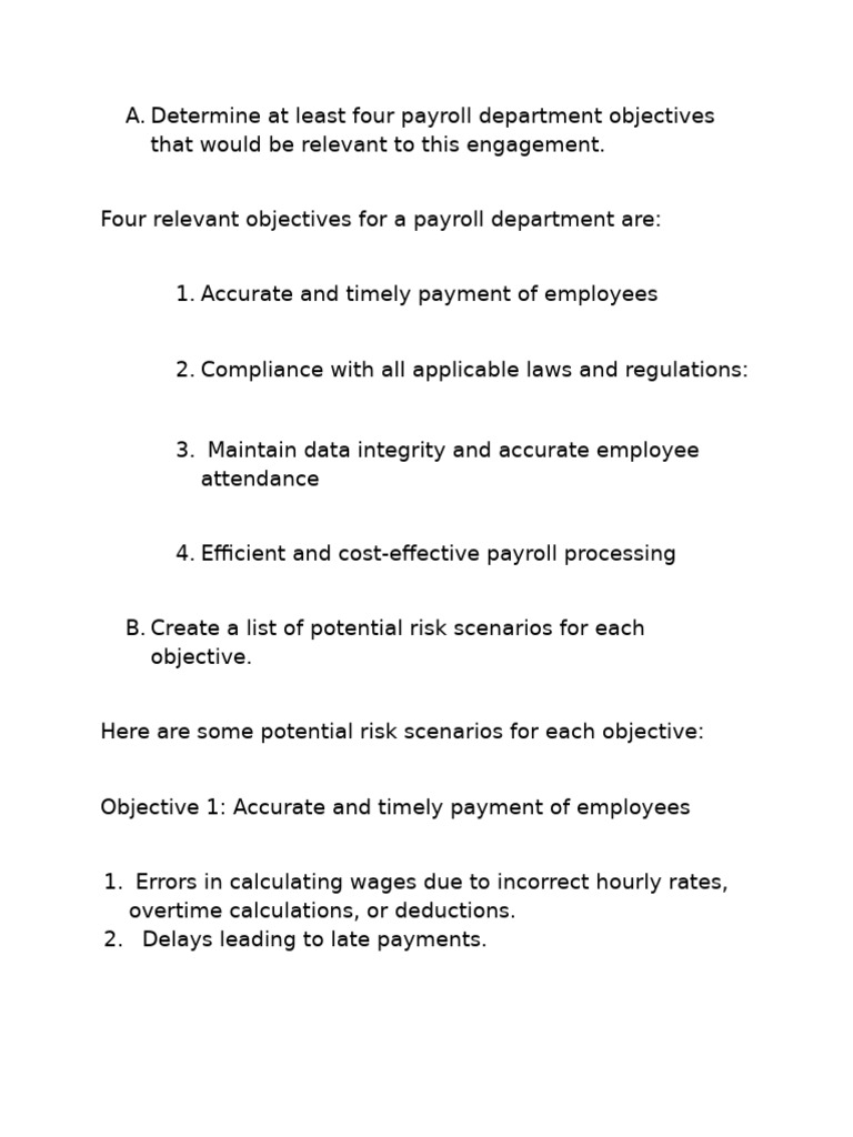 Internal Audit | PDF | Payroll | Risk