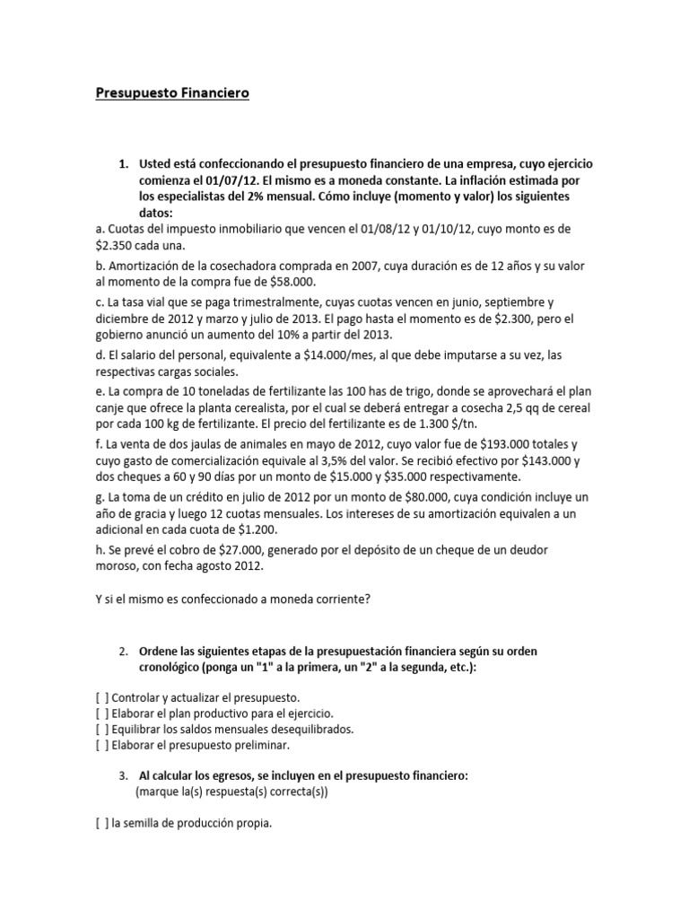 Guía Completa para Presupuesto Financiero | PDF | Presupuesto | Economias