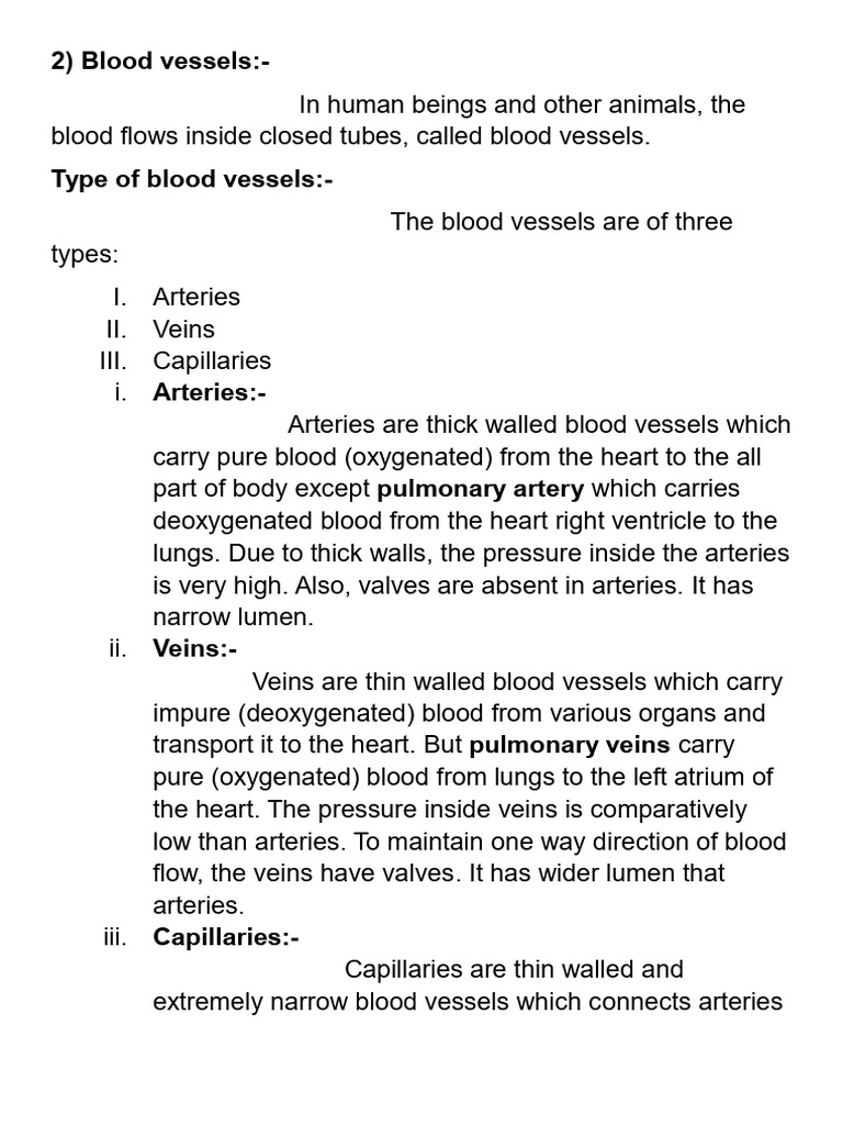blood vessels and heart | PDF | Atrium (Heart) | Artery