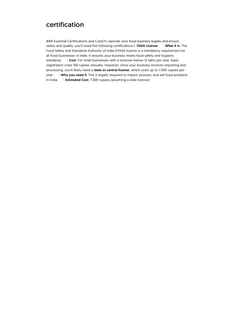 certification | PDF | Hazard Analysis And Critical Control Points | Safety