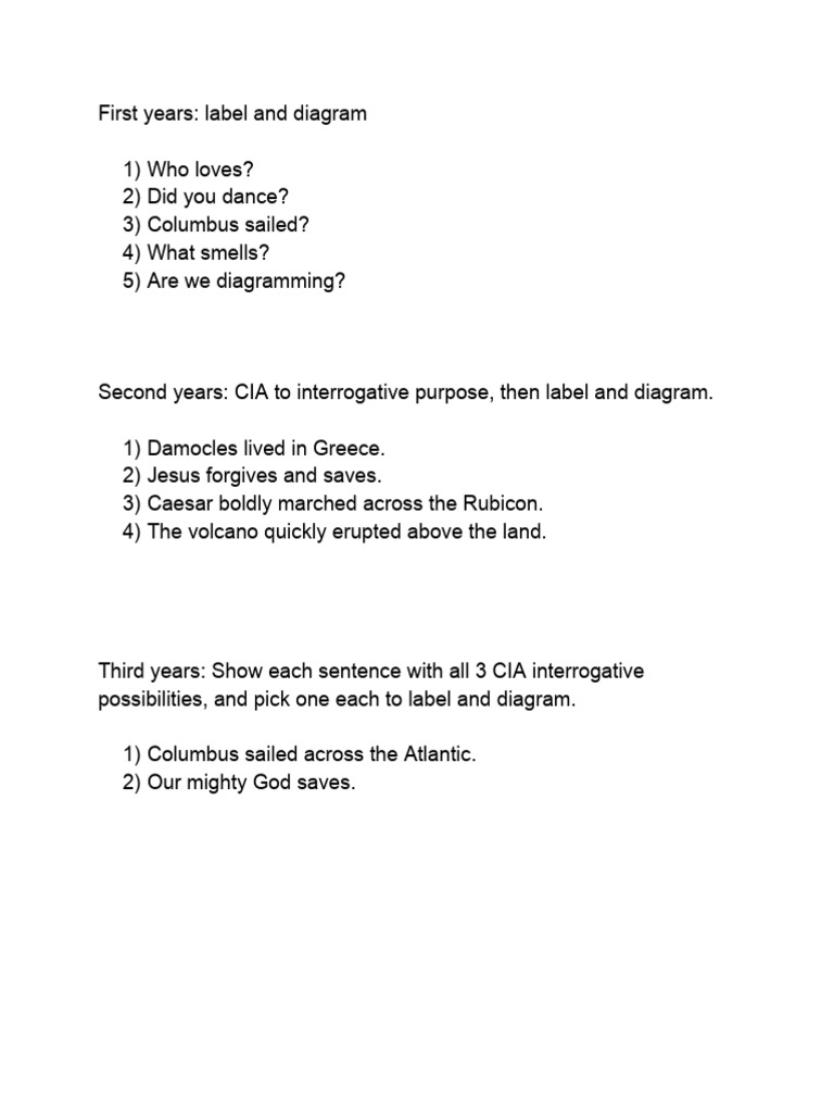 Sentence Labeling and Diagramming Guide | PDF