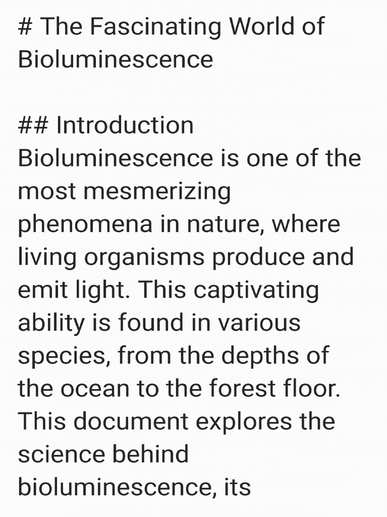 Bioluminescence | PDF