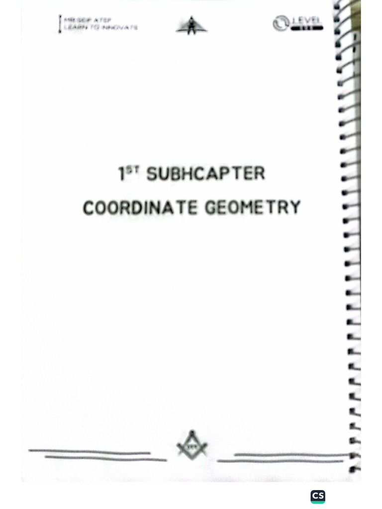 Coordinate Geometry Pdf