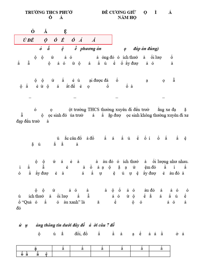 De Cuong Giua Hoc Ki 2 Toan 8 Nam 2024 2025 Truong Thcs Phuoc Nguyen BR VT | PDF