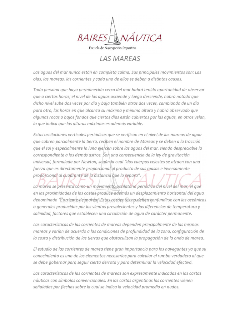 Las Mareas | PDF | Marea | Mar