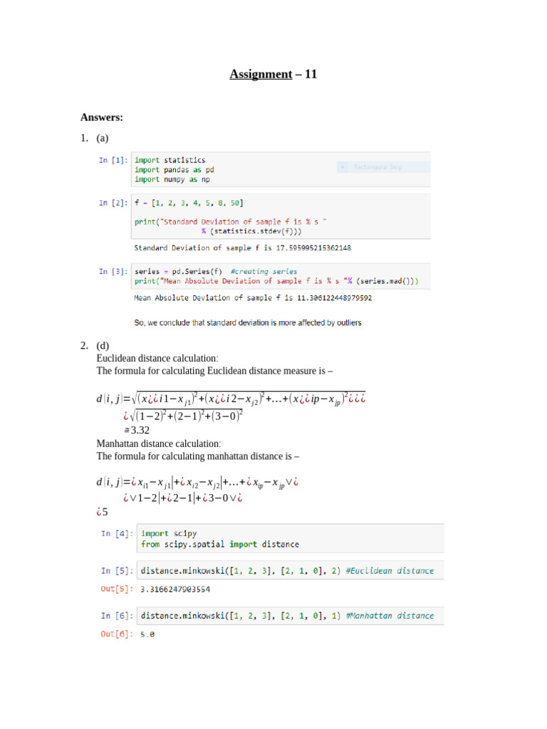 Final NPTEL Assignment-11 Sol | PDF | Cluster Analysis | Data Mining