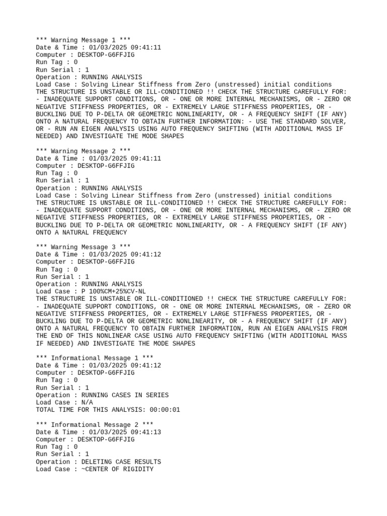 Estructuras Etabs - Modelado Plantilla | PDF | Buckling | Nonlinear System
