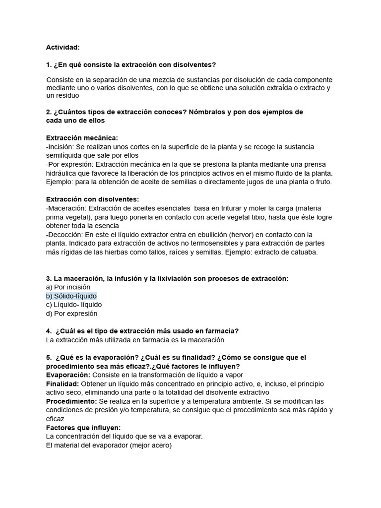 Extracción, Desecación, Liofilización | PDF | Vapor de agua | Líquidos