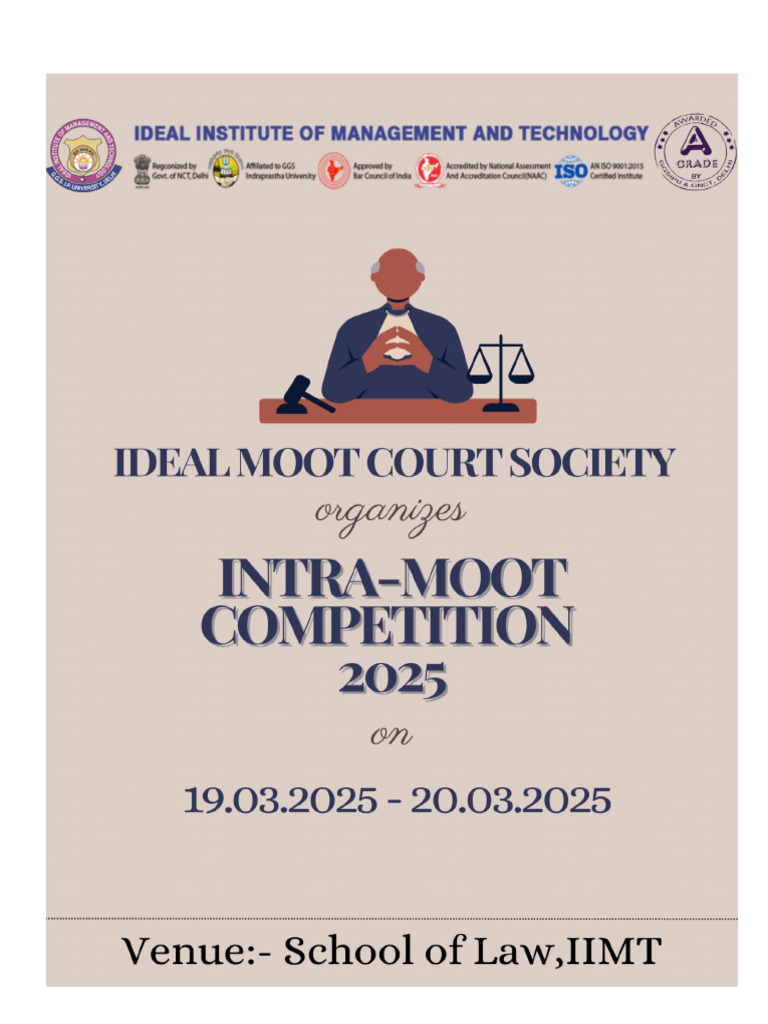 INTRA MOOT COURT COMPETITION-2025 | PDF | Law School | Acquittal