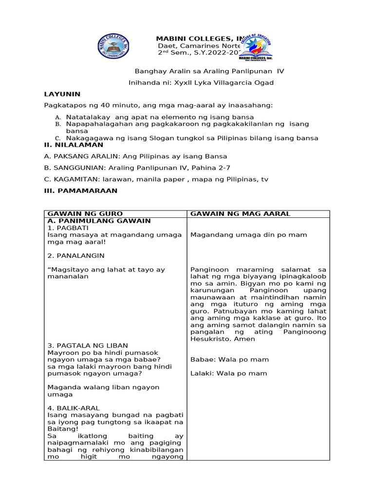 Ap Lesson Plan | PDF