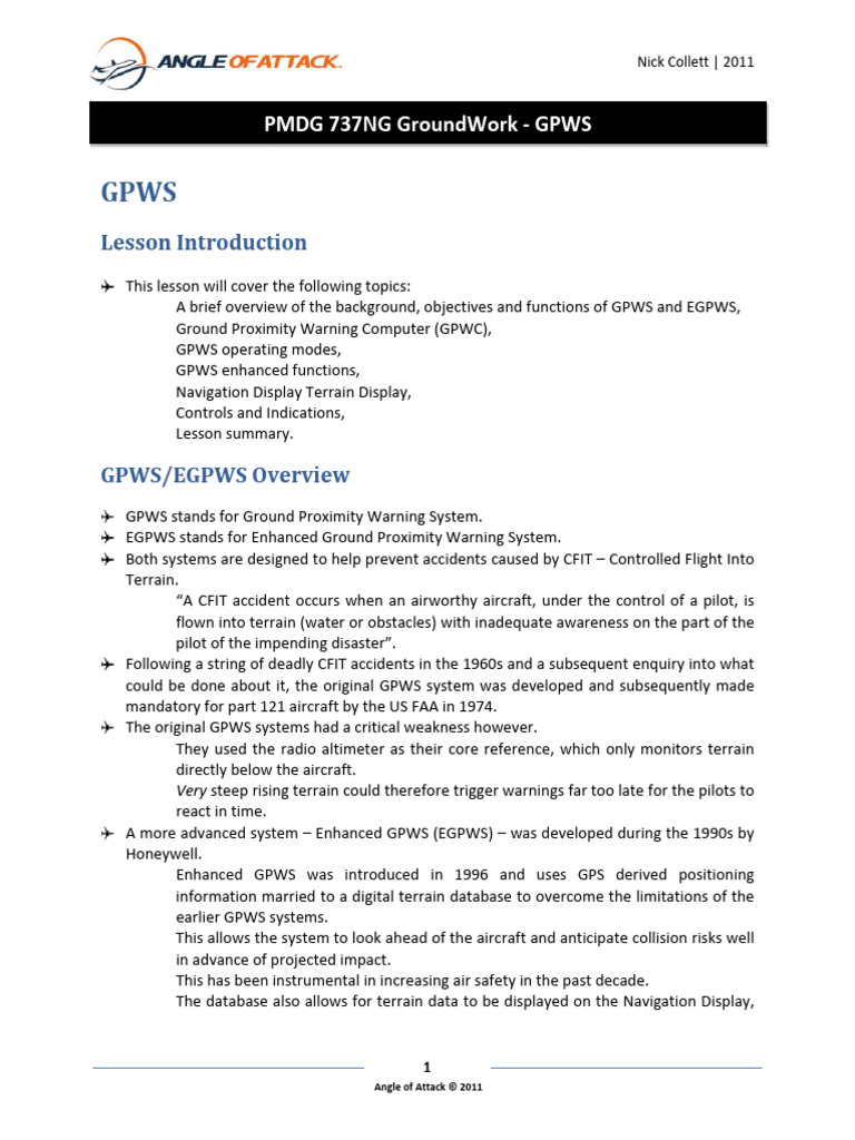 Understanding GPWS and EGPWS Systems | PDF | Aerospace | Transport Safety