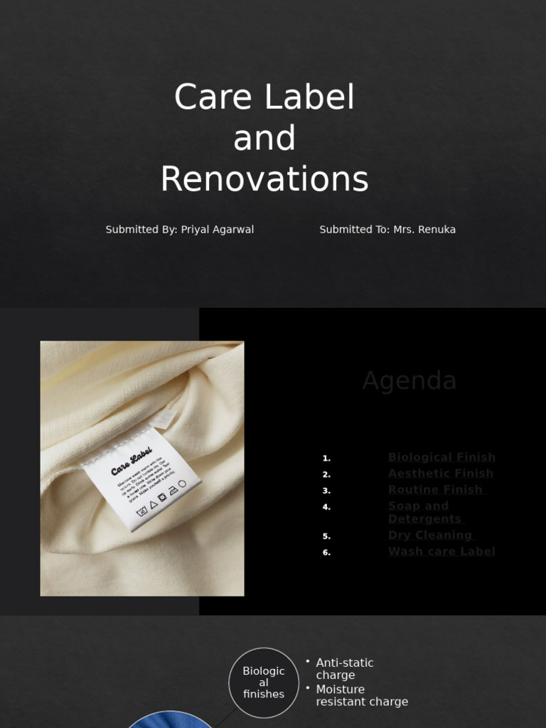 Care Labels and Renovations | PDF | Textiles | Materials