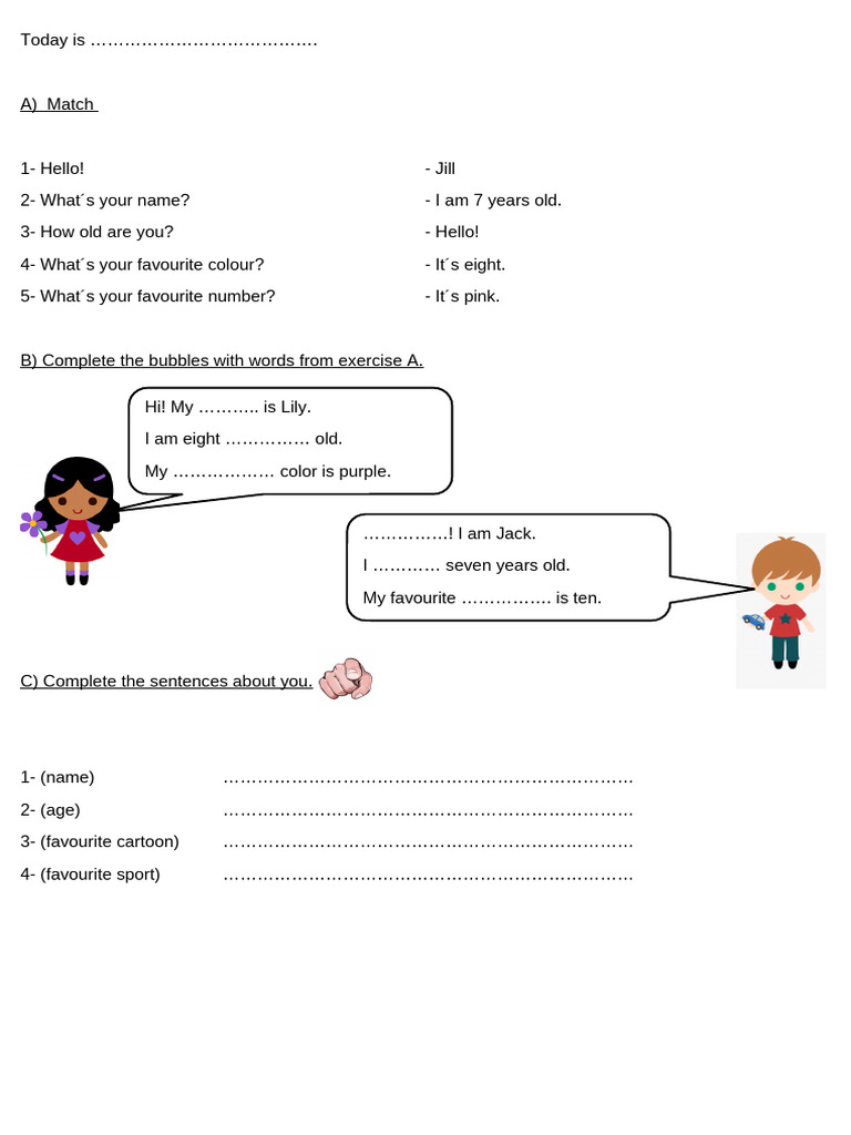 Class-13 Revision Personal Information (Hacer) | PDF