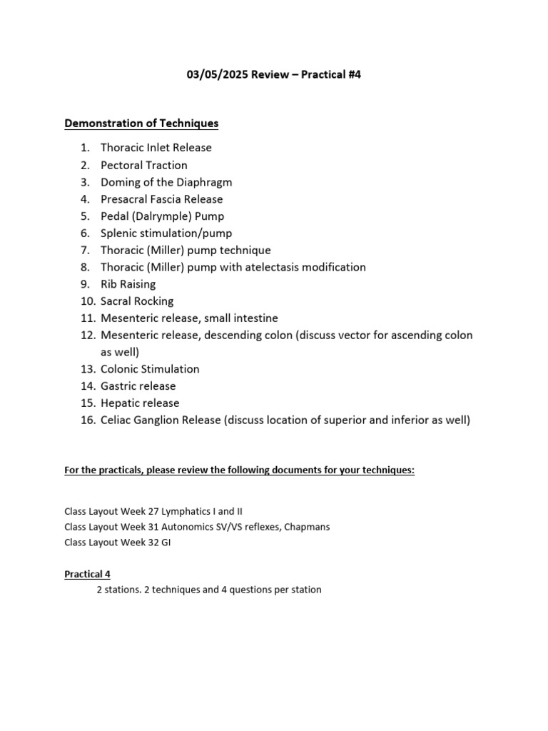 Class Layout Week 33 03.05.25 - Review - Practical #4 | PDF