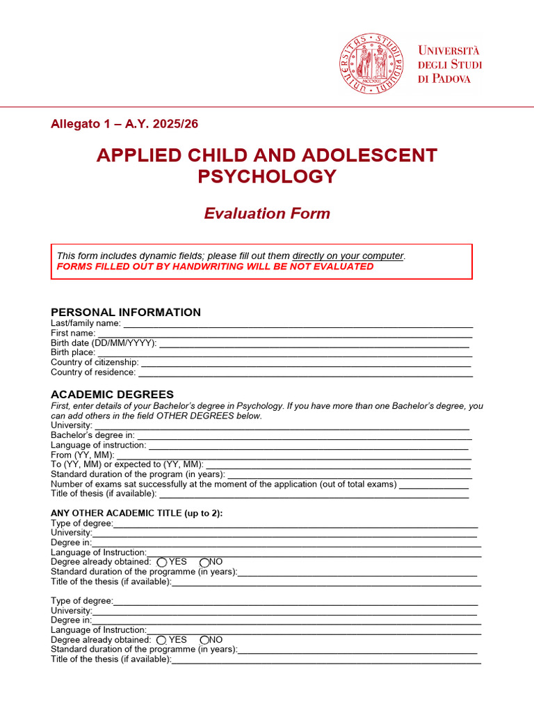 2025 EvaluationForm ACAP | PDF | Educational Stages