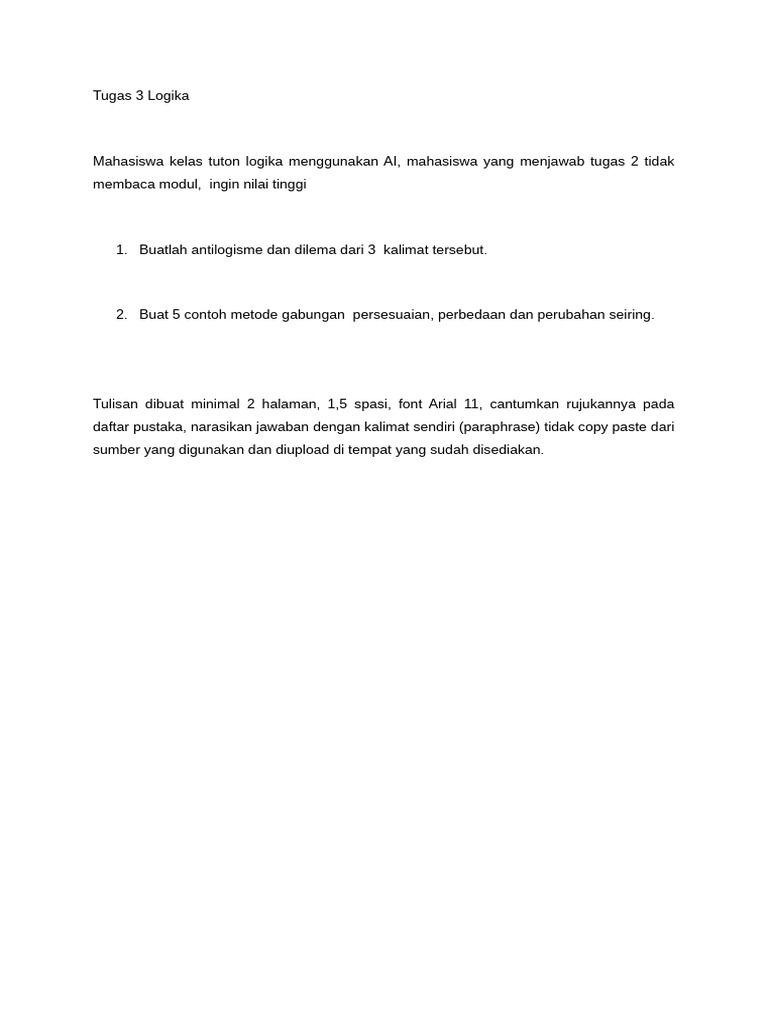 Tugas 3 Logika | PDF
