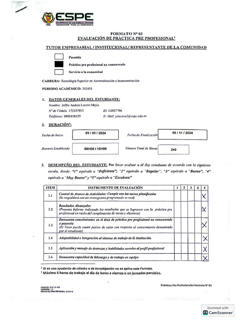 5.3 Formato 3 (Evaluación del tutor empresarial) | PDF