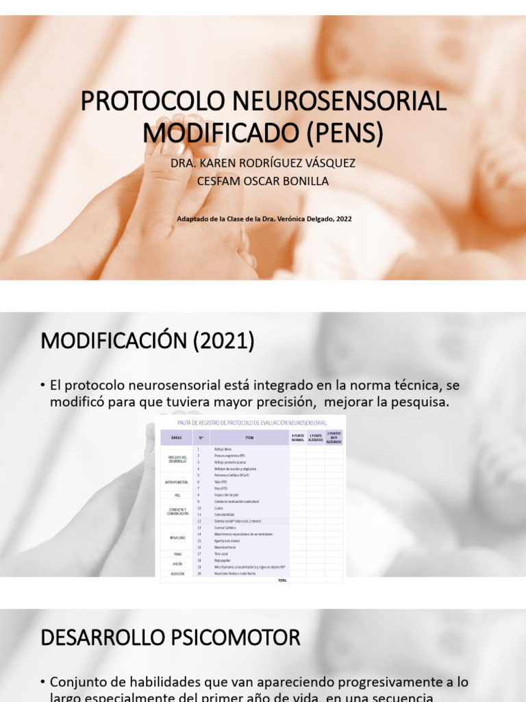 Protocolo Neurosensorial Modificado (Pens) | PDF | Sistema nervioso | Neurociencia