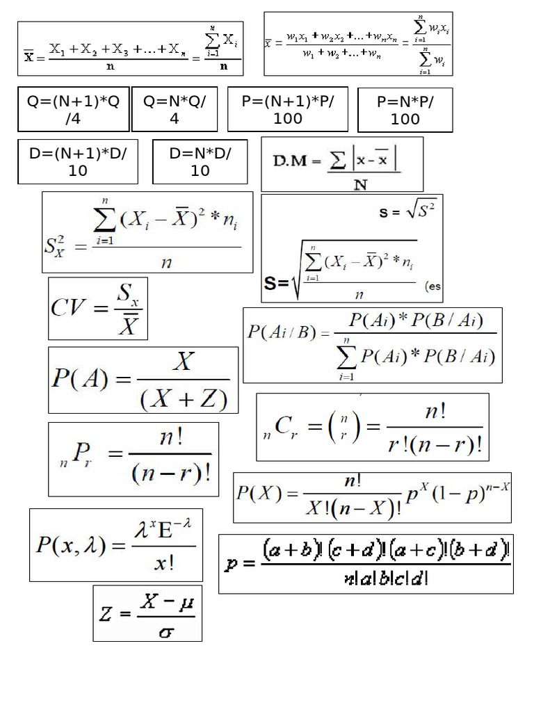 Formulas | PDF