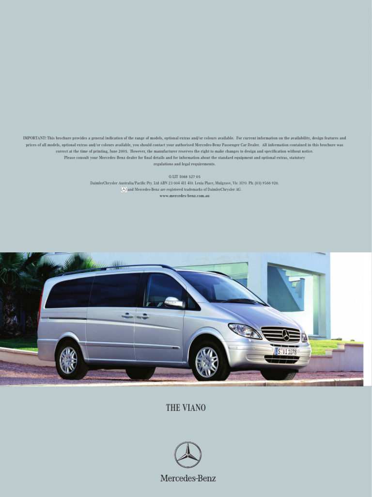 Brochure 2006 MB Viano Int | PDF | Anti Lock Braking System | Motor Vehicle