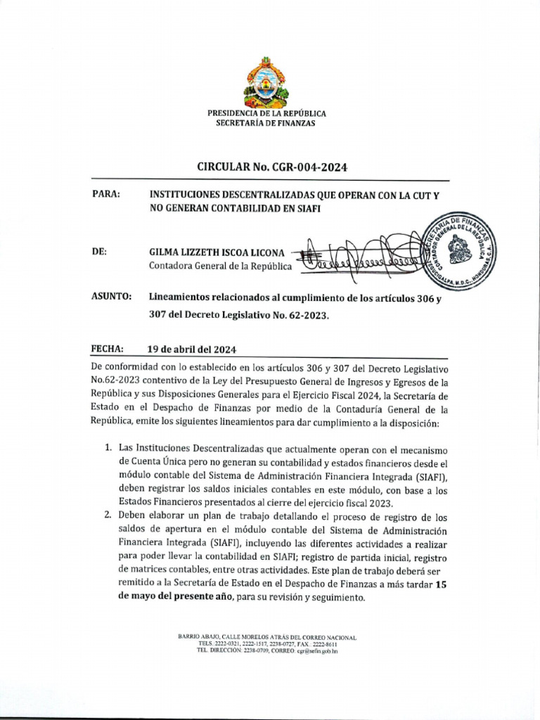 Circular CGR 004 2024 | PDF