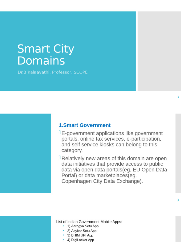 Module 1 Smart City Domains | PDF | Building Automation | Agriculture