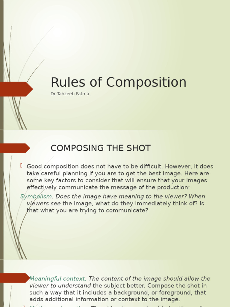 Rules of Composition | PDF | Composition (Visual Arts) | Imaging