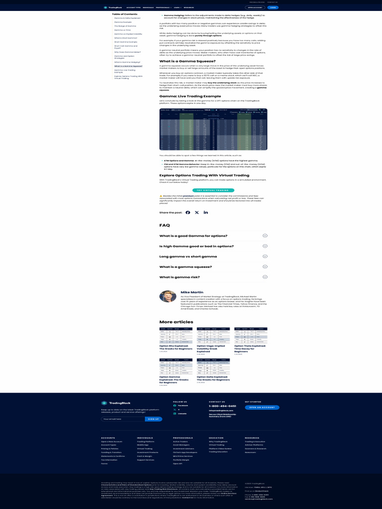 Option Gamma Explained - The Greeks For Beginners | PDF