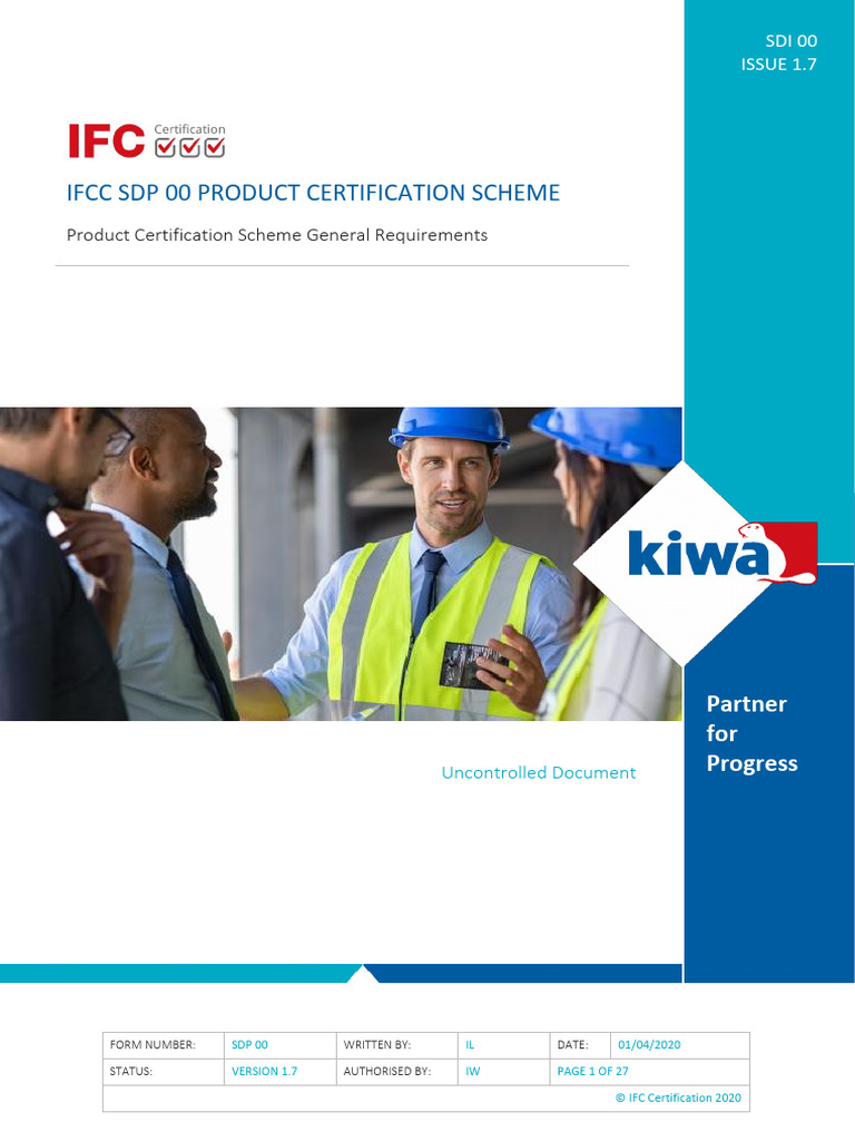 SDP 00 - V1.7 General Product Certification Scheme Requirements - 01042020 - Uncontrolled | PDF ...