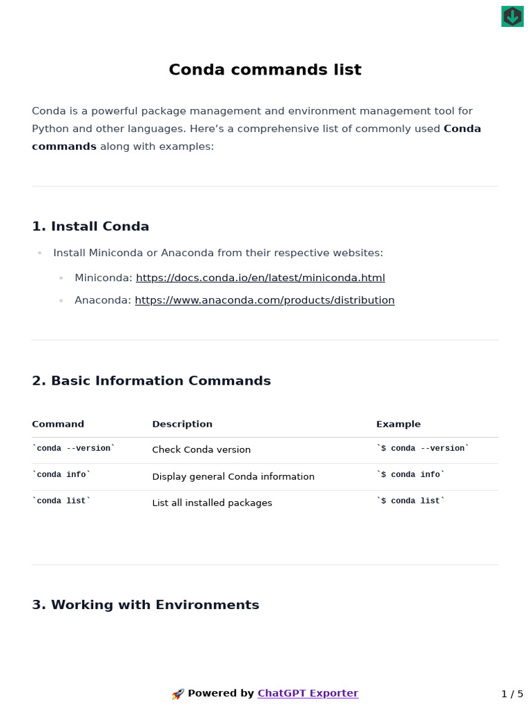 ChatGPT Conda | PDF | Free Software | Software Development