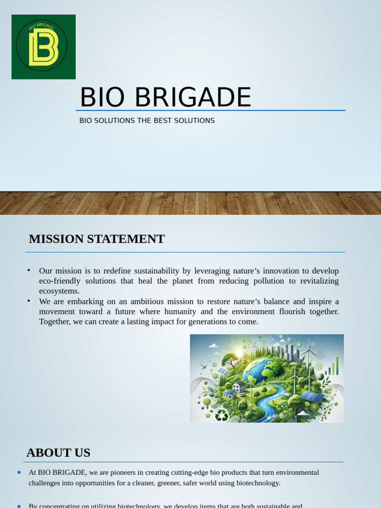 Bio Brigade - Pitch Deck | PDF | Sustainability | Carbon Capture And ...