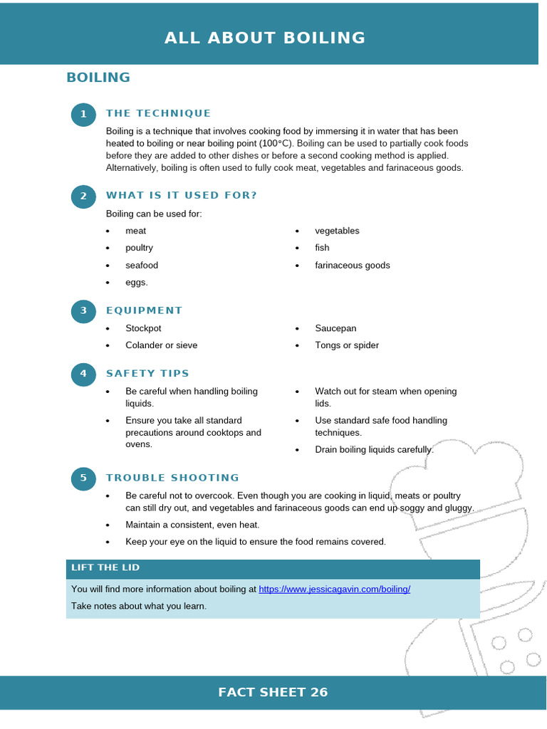 Fact Sheet 26 - All About Boiling | PDF